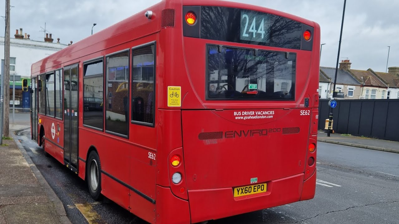 1 minute of GAL SE62 YX60EPO Bus Route 244 *KICKDOWN* - YouTube