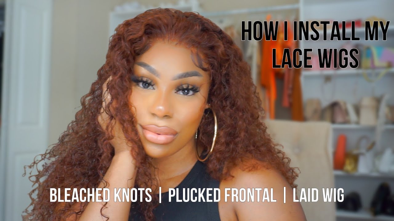Wig Install Tutorial | Bleaching Knots | Plucking Frontal | All-day wear - YouTube