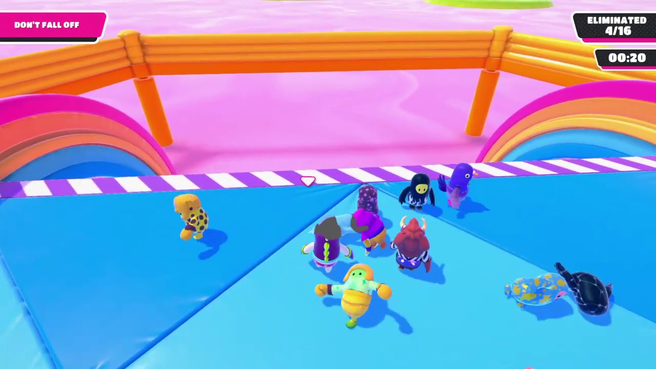 Fall Guys - Guy jumps off on Block Party - YouTube