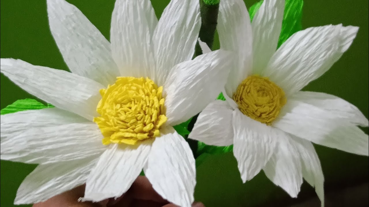 How to make crape paper flower easily, paper craft, diy, decorative ...