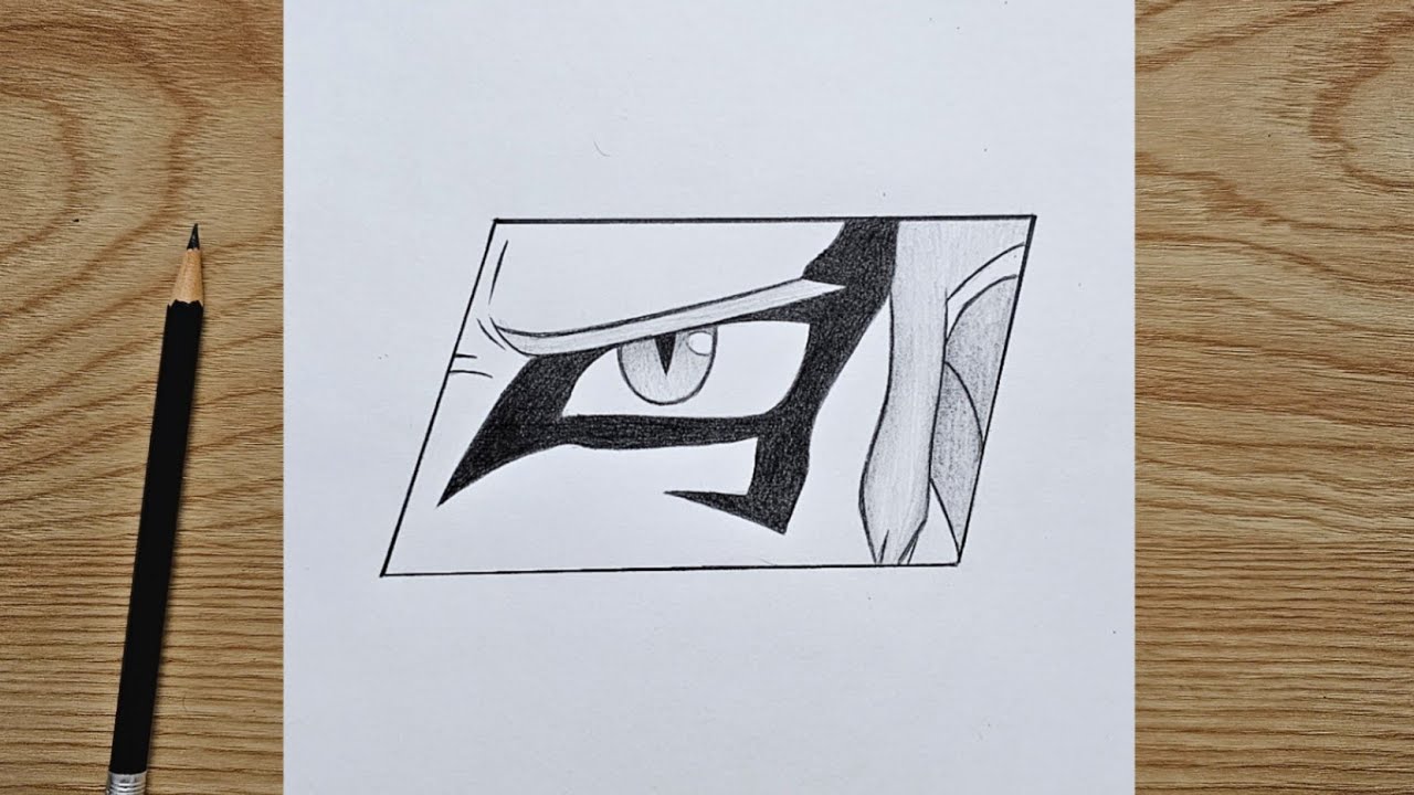 Easy anime eyes drawing | How to draw naruto baryon mode eye step by ...