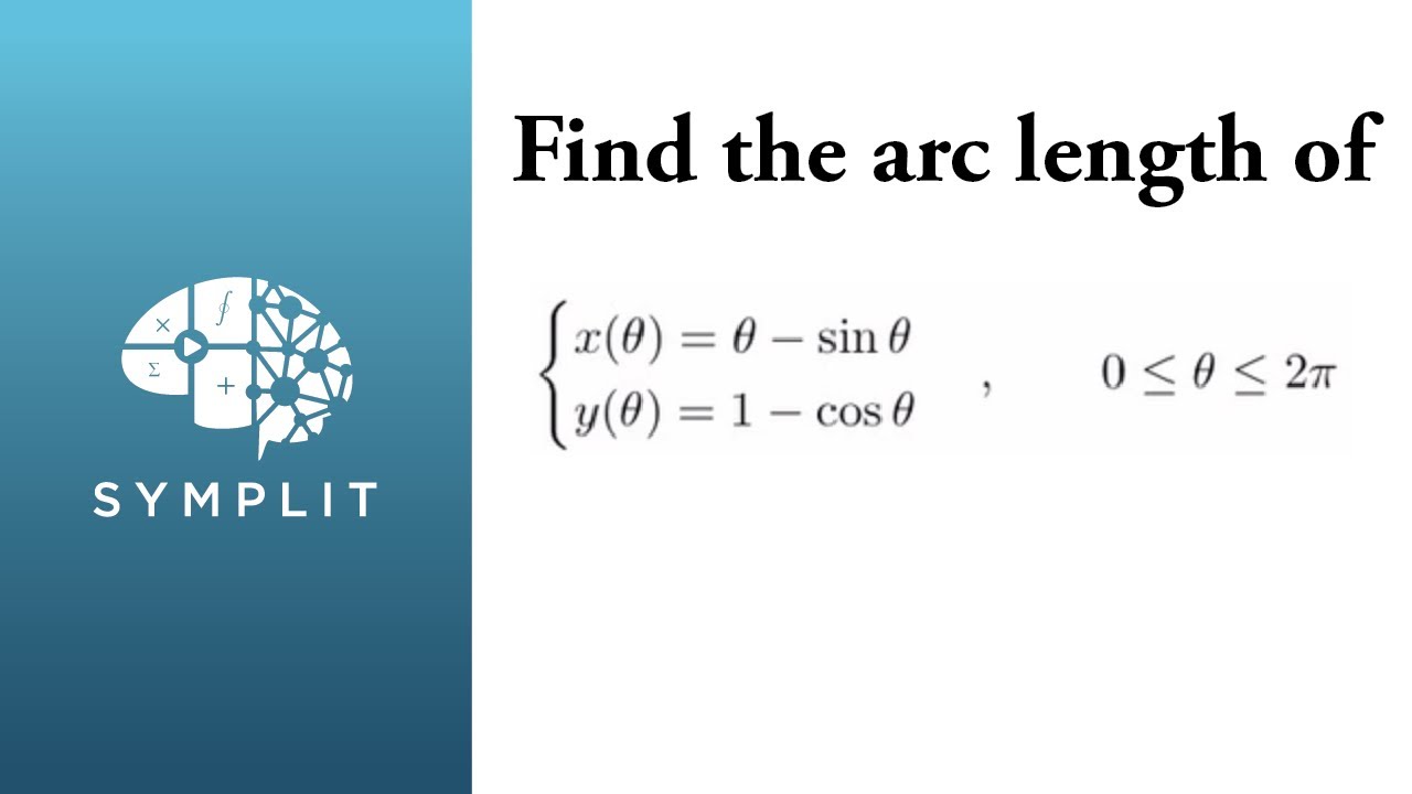 Set up the integral for arc length of a parametric curve - YouTube