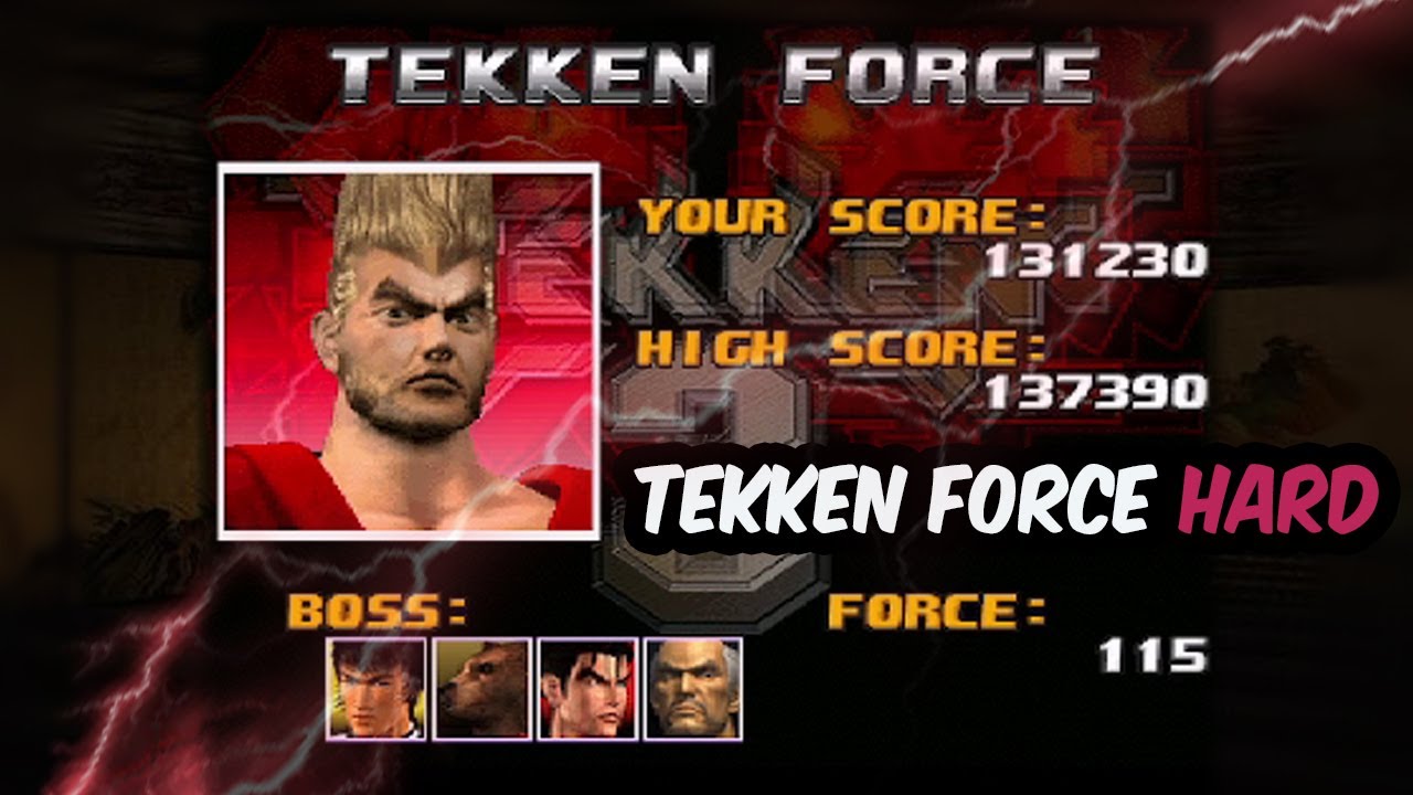 Tekken 3 TEKKEN FORCE HARD MODE Gameplay - YouTube