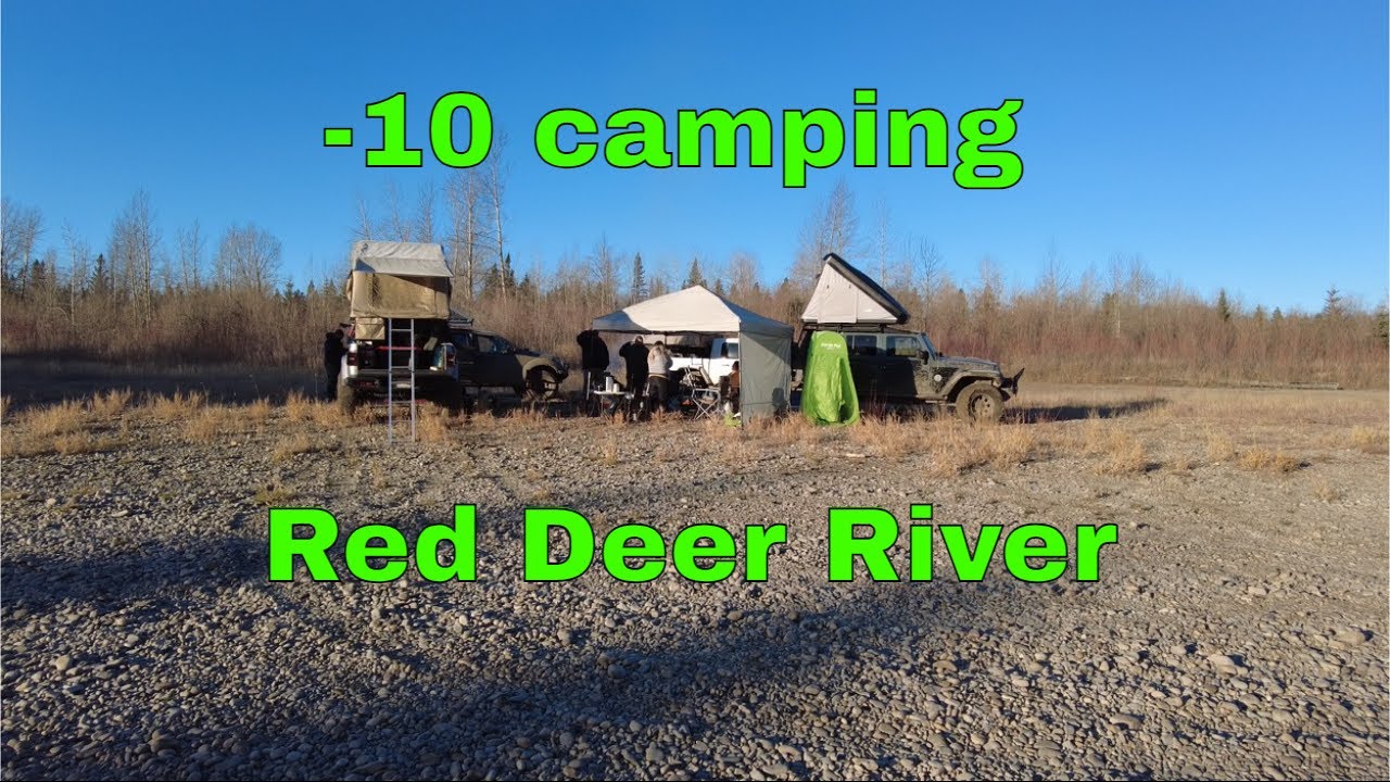 Cold Weather Camping On The Red Deer River - YouTube