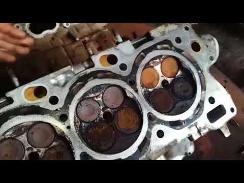 3UR-FE Toyota Lexus head cylinder overhaul P2 inspection on head and ...
