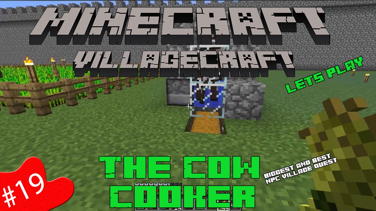 Minecraft Village Craft | Lets Play | Part 19 | The Cow Cooker - YouTube
