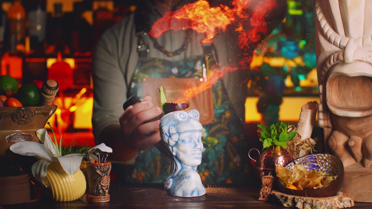 Pin-Up Zombie - Tiki Cocktail Recipe | Delightful Drinks - YouTube