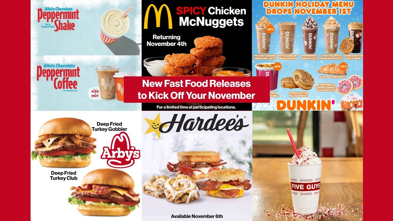 Big Fast Food Releases To Kick Off November from McDonald's, Dunkin ...