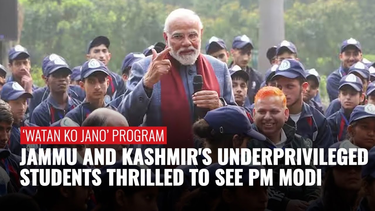 PM Modi Interacts With 250 Underprivileged Students From Jammu and Kashmir | ‘Watan Ko Jano ...