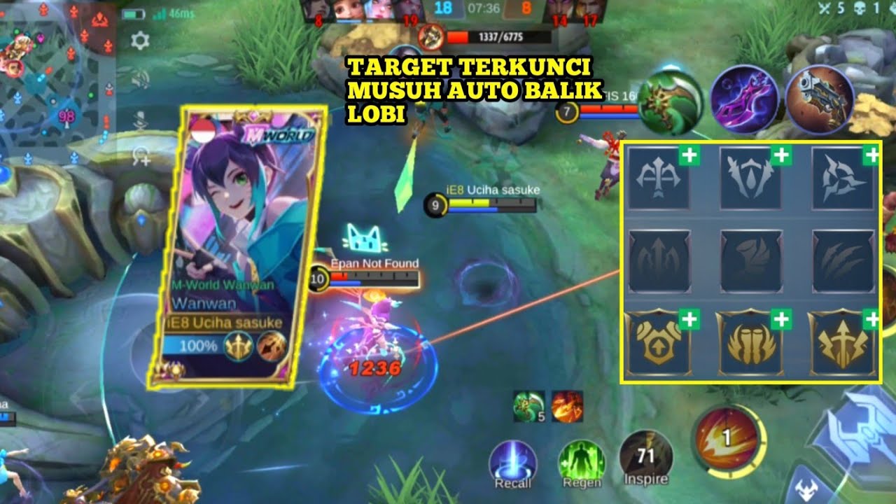 WANWAN GOLD LANE VS LESLEY GOLD LANE !! BEST BUILD & EMBLEM WANWAN TERSAKIT ~MLBB - YouTube