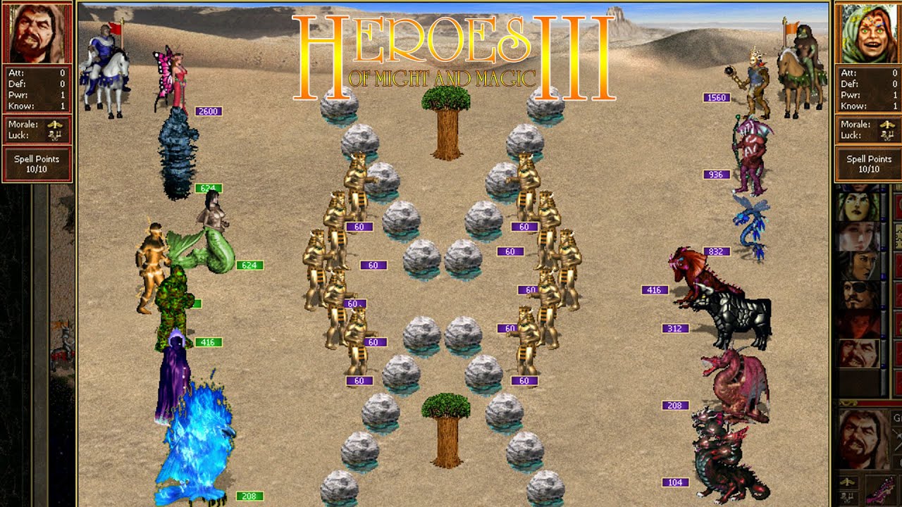 Heroes 3 COMBAT One year growth Conflux vs Fortress and help from Gold ...