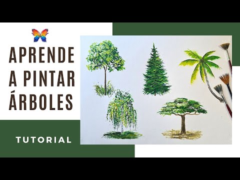 Aprender a PINTAR ÁRBOLES | TUTORIAL explicativo para PRINCIPIANTES | Pincel de ABANICO