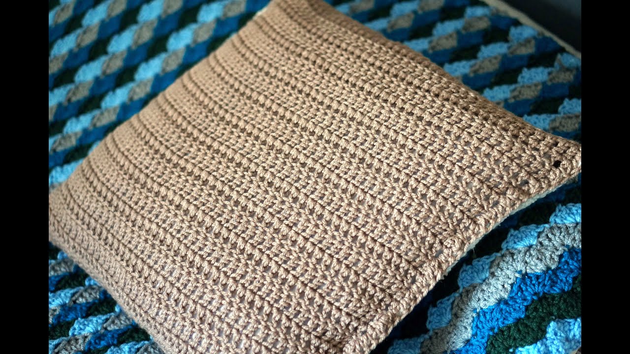 Double crochet pillow cover with flap pattern - YouTube
