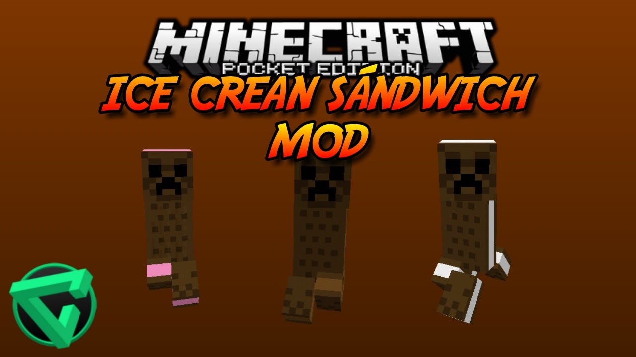 Creepers de helado ice cream sándwich »minecraft pe mod« - YouTube