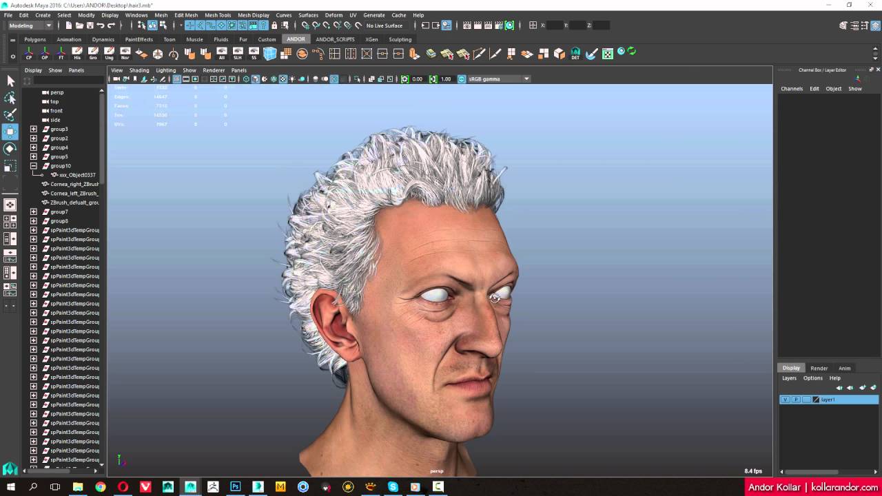 Fast Way to Create Polygon Hair for Character in Maya - YouTube
