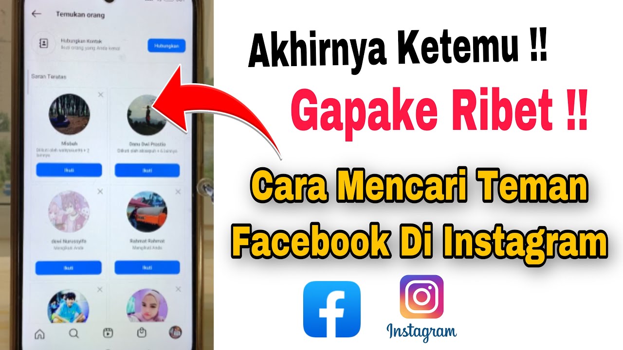 Cara Mencari Teman Facebook Di Instagram - YouTube
