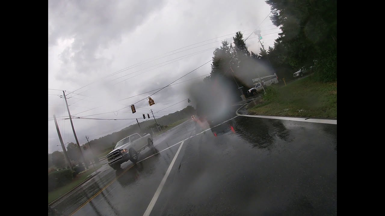 Riding my Harley Davidson Street Glide Special in the rain. - YouTube