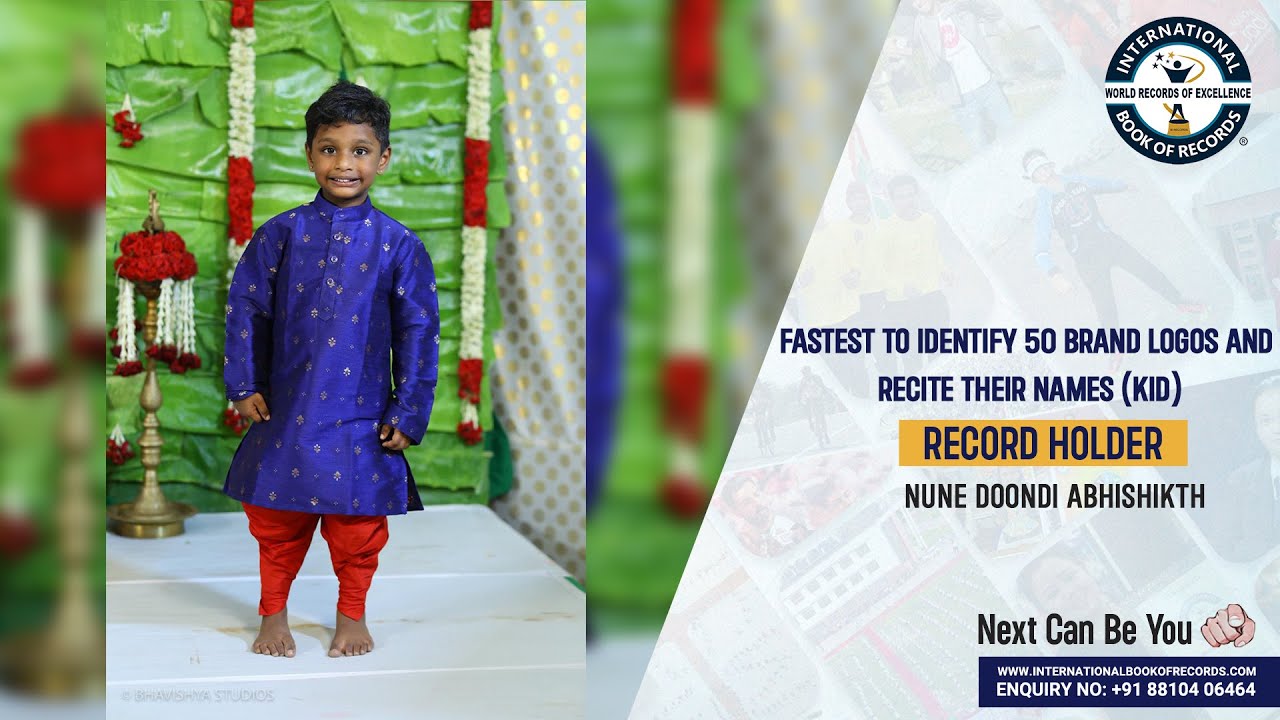 FASTEST TO IDENTIFY 50 BRAND LOGOS AND RECITE THEIR NAMES (KID) - YouTube