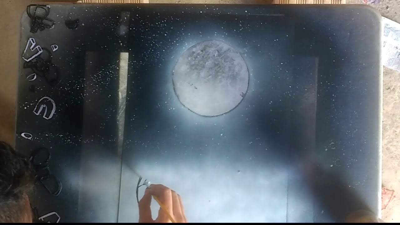 Pintura Spray - Sombra à luz da Lua - YouTube