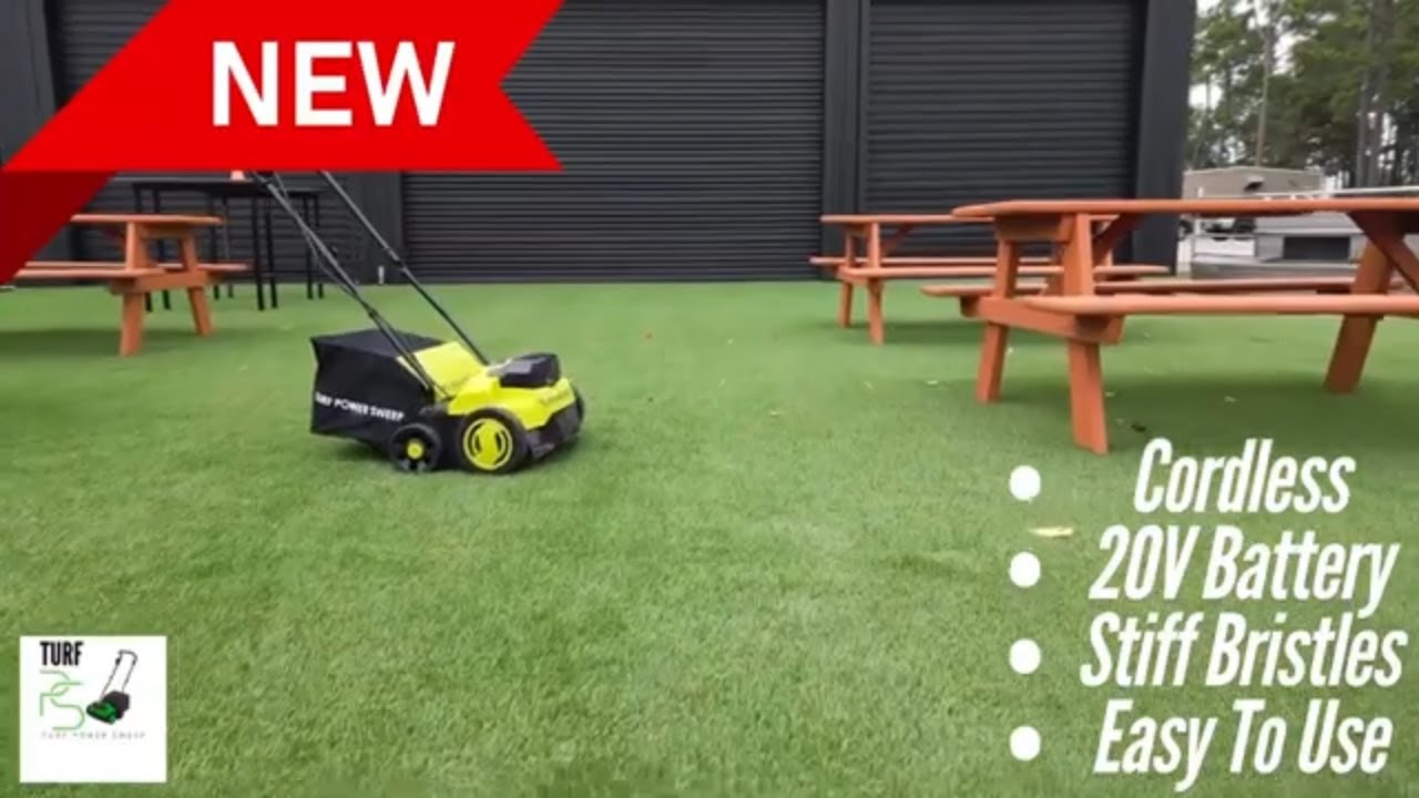 #1 Battery Powered Artificial Turf Power Broom! - YouTube