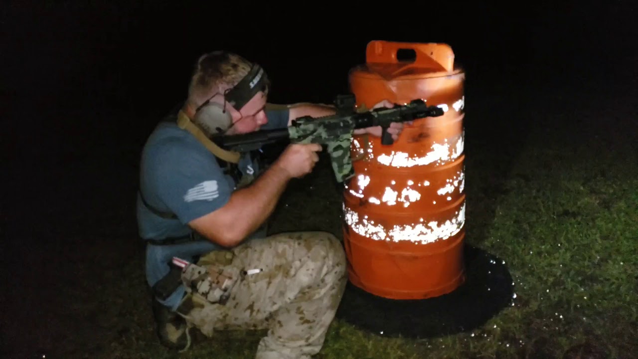 Night shooting team drills - YouTube