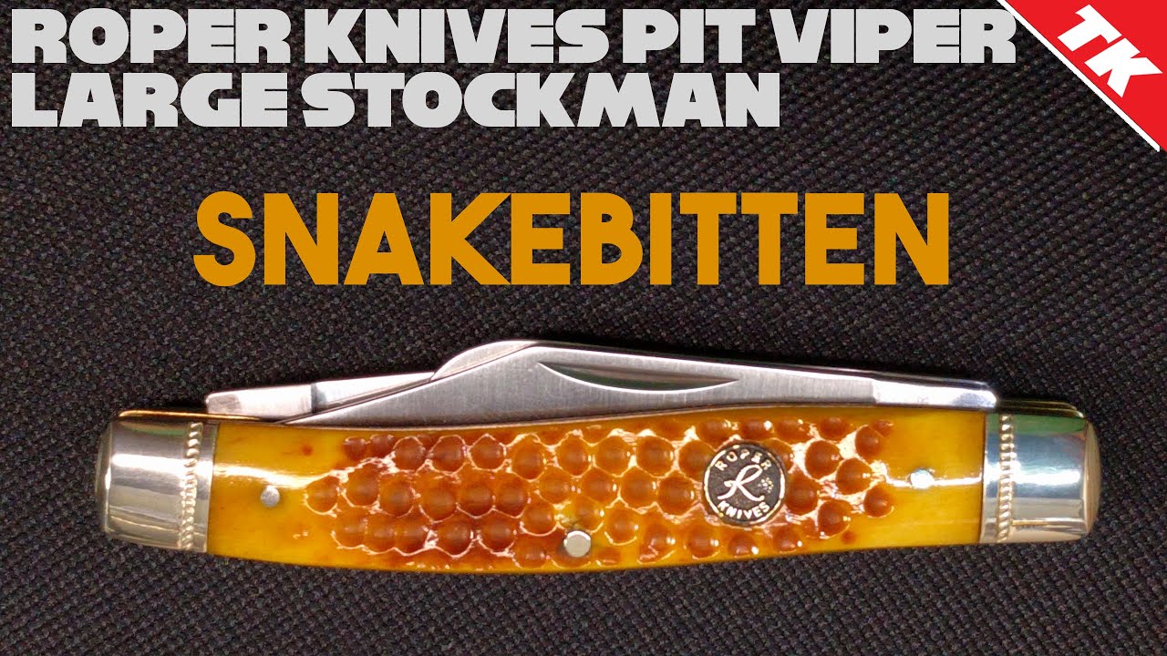 Roper Pit Viper Large Stockman Pocket Knife RP0001CPV - YouTube