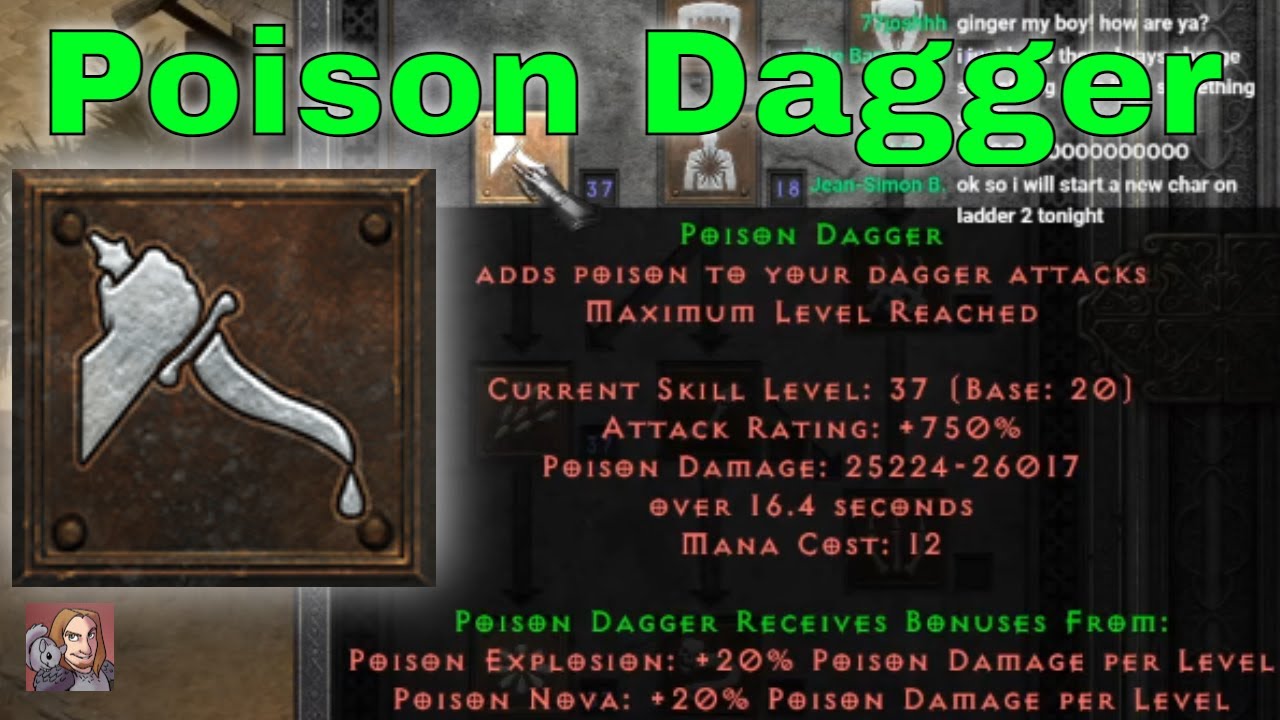 D2R Skills & Abilities - Poison Dagger (Necromancer, Poison & Bone ...