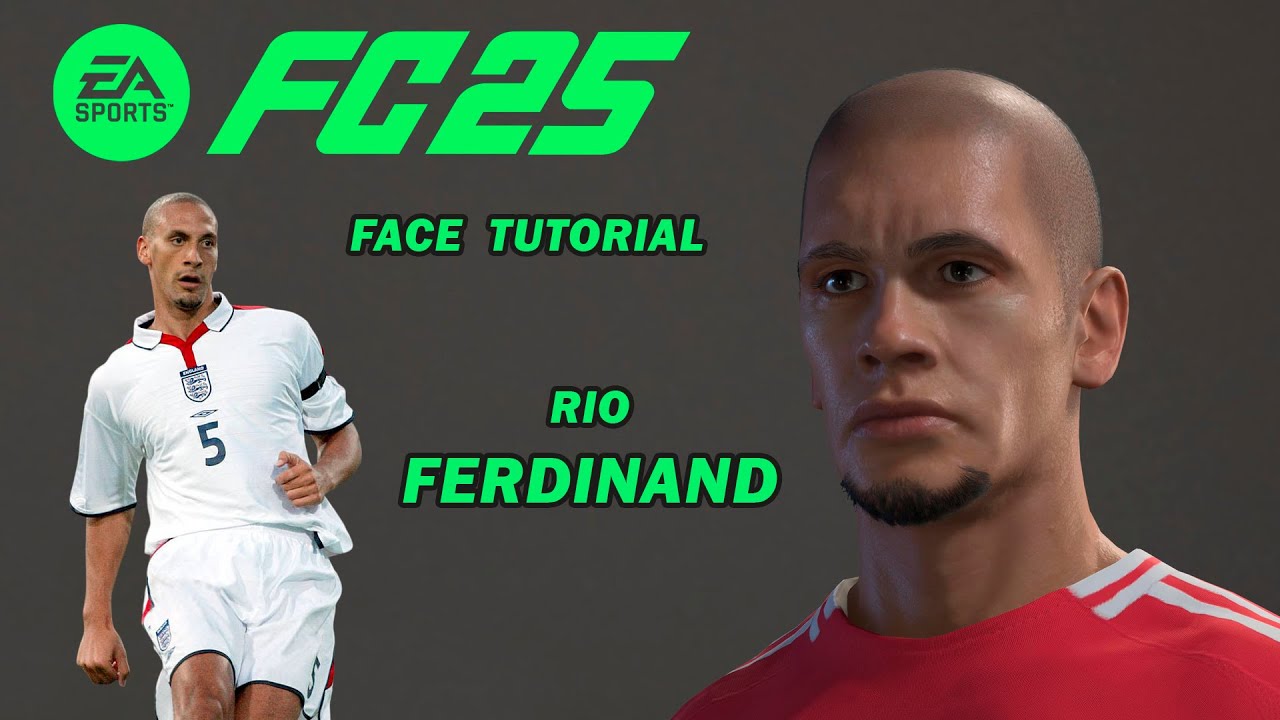EA FC 25 - How to create R. FERDINAND - Pro Clubs Face Creation ...