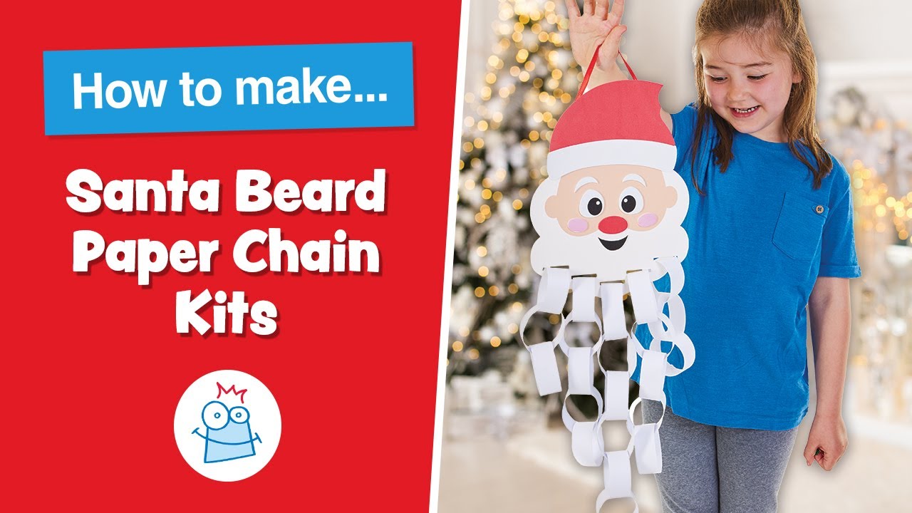 FN345 Santa Beard Paper Chain Kits - YouTube