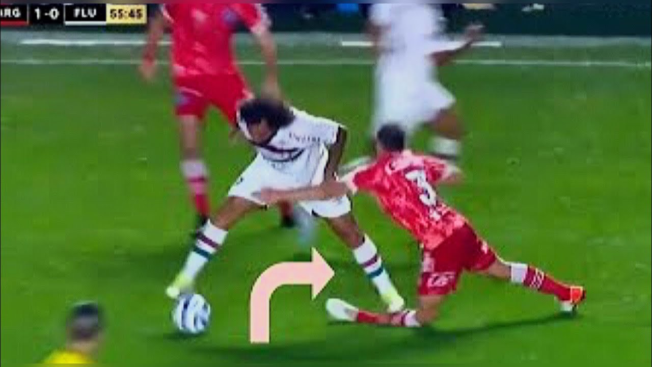Marcelo BREAKS Legs of Footballer Sanchez - YouTube