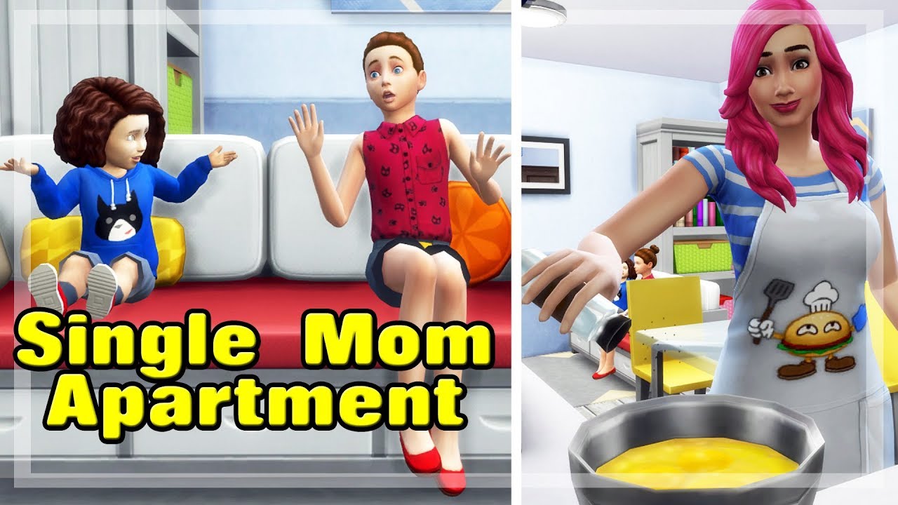 The Sims 4 Speed Build - Single Mom Tiny Apartment - YouTube