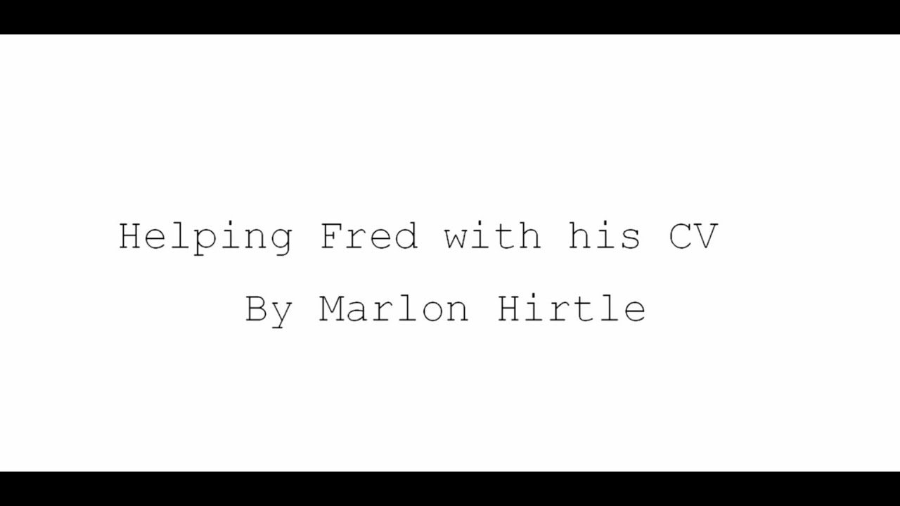 Helping Fred with his CV - Short Film - YouTube