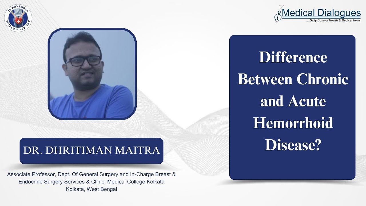 Difference between chronic and acute Hemorrhoids? Ft. Dr. Dhritiman ...