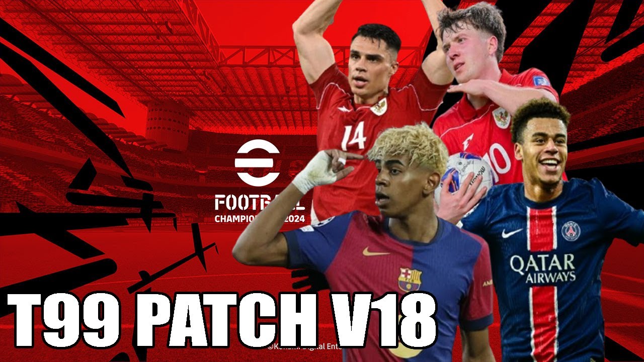 CARA INSTALL PES 2017 T99 PATCH V18 UPDATE SEASON 2025 DI LAPTOP ATAU ...