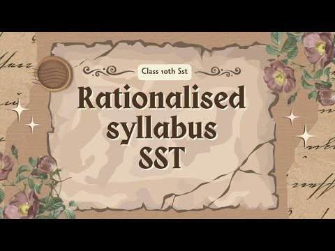 Rationalised syllabus• Class 10th Sst • Jkbose• - YouTube