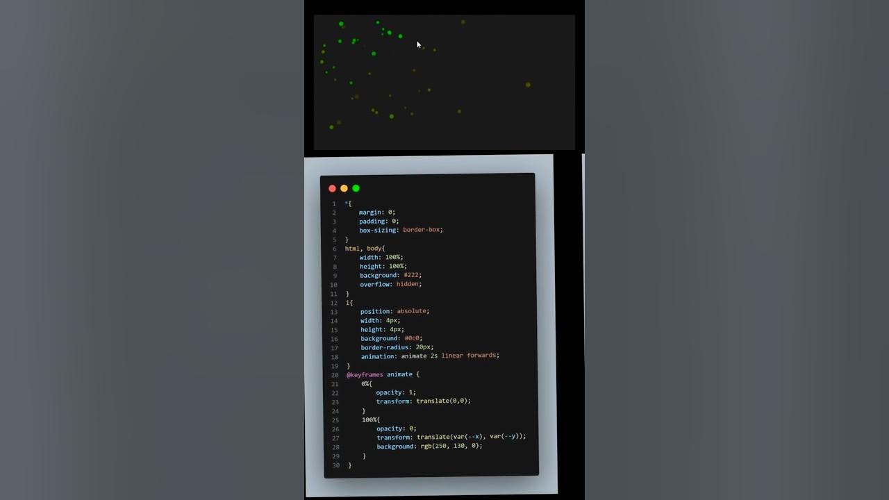 Particle Animation 🧑🏻‍💻 Javascript Html Css Html Css