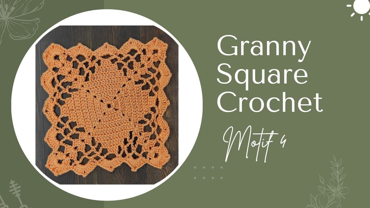 Granny Square Crochet motif 4 ||Omi's Channel - YouTube
