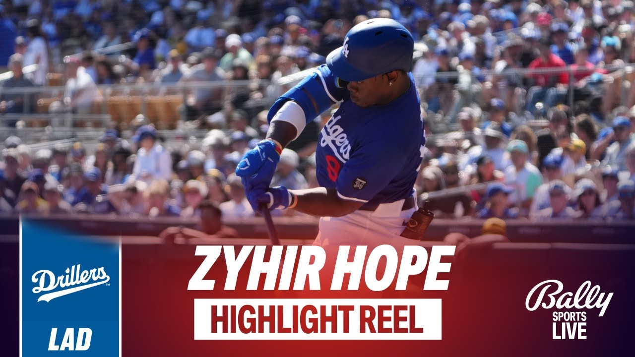 Dodgers CF Zyhir Hope 2025 Minor League Baseball Highlights | Bally ...