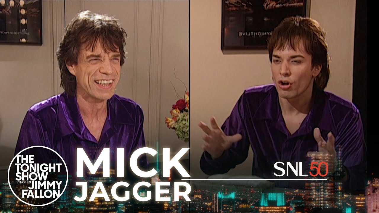 Jimmy Reminisces on the Mick Jagger Mirror SNL Sketch | The Tonight ...