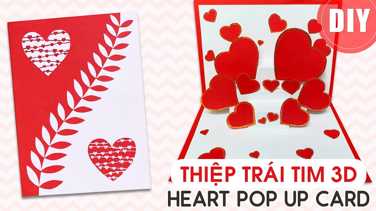 EASY & BEAUTIFUL 3D POP UP CARD / HANDMADE HEART CARD FOR VALENTINE'S ...