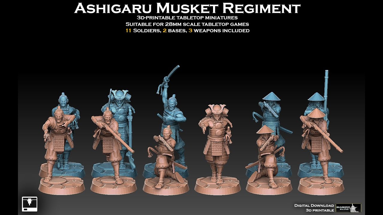 Miniature Showcase: Ashigaru Musket Regiment - YouTube