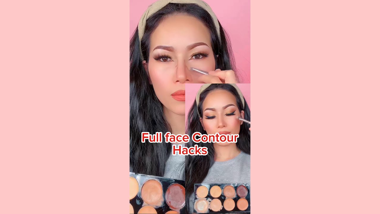 Face contour makeup Hacks #makeup tutorial #viral #beauty - YouTube