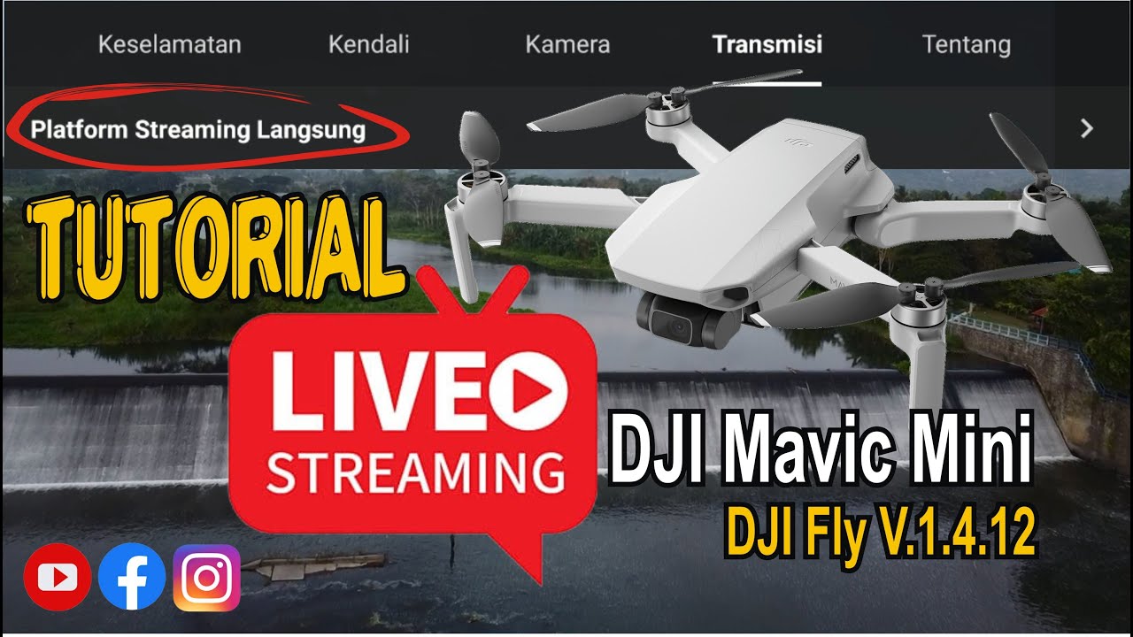 Cara Live Streaming Langsung dari Mavic Mini + DJI Fly 1.4.12 - YouTube