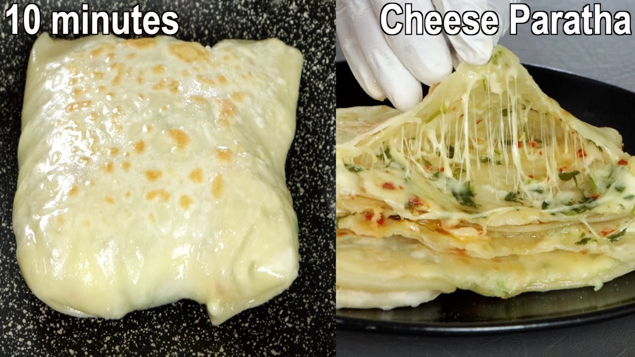 Cheese Paratha in 10 minutes! Such easy and tasty cheese bread you can ...
