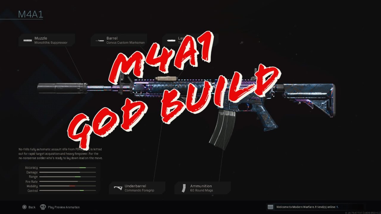 Call of Duty, Modern Warfare, M4A1 Tac Laser Warzone Loadout - YouTube