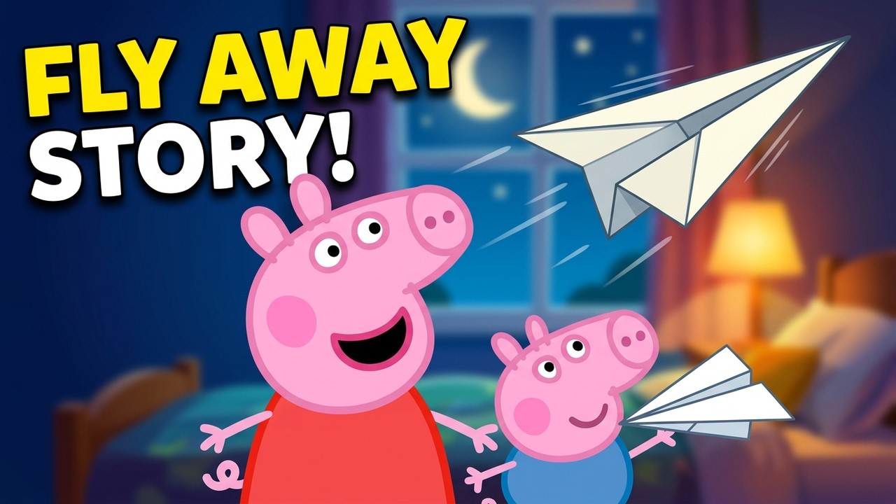 Reading for Kids with Peppa Pig 📖 | Paper Plane Story | Learn English ...