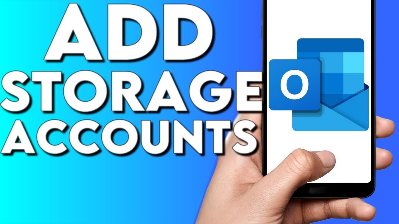How To Add Storage Account on Microsoft Outlook Email Mobile App - YouTube