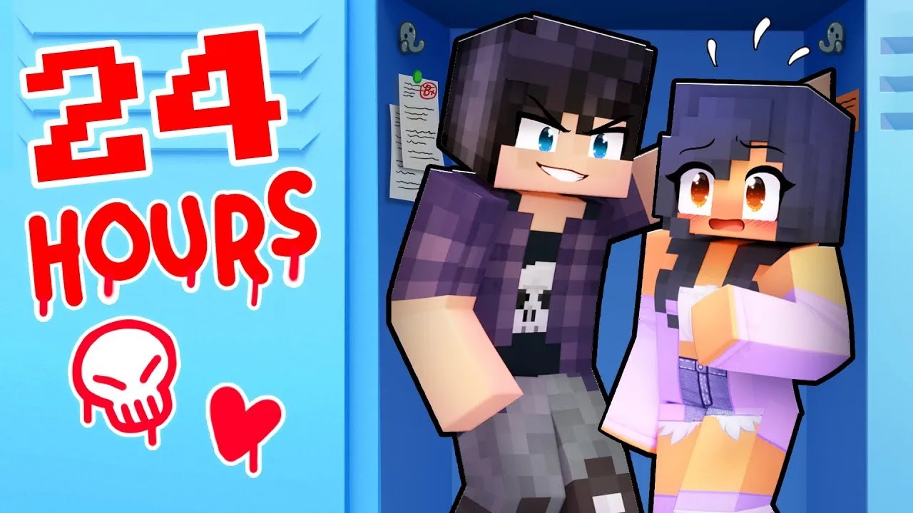 24 HOURS in a LOCKER In Minecraft! - YouTube