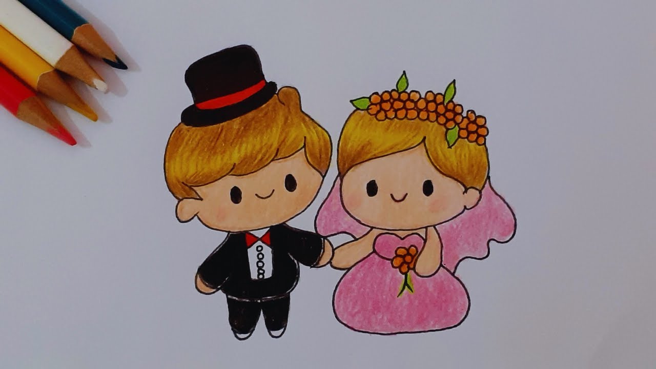 How to draw Prince and Princess drawing easy - YouTube
