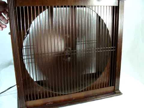 Vintage Antique Emerson Electric Mahogany Wood Box Fan Brass finish ...